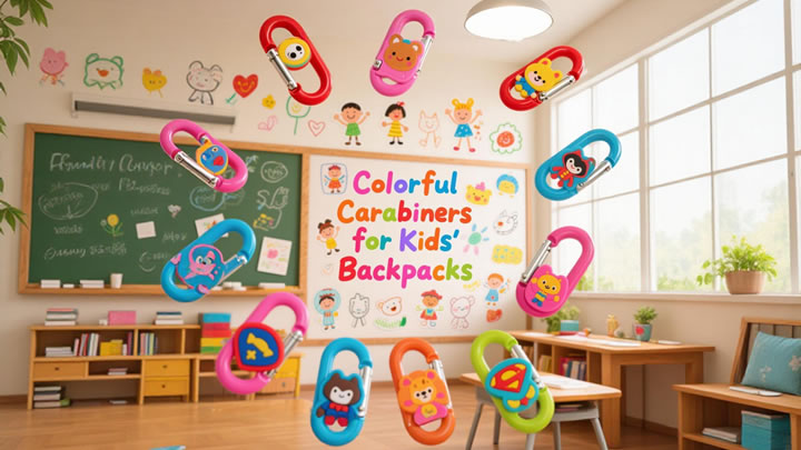 “Colorful Carabiners for Kids’ Backpacks”
